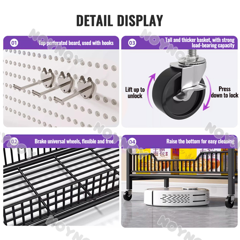 Supermarket Metal Snack Rack Display Rack Store Shelf Stand Kitchen ...