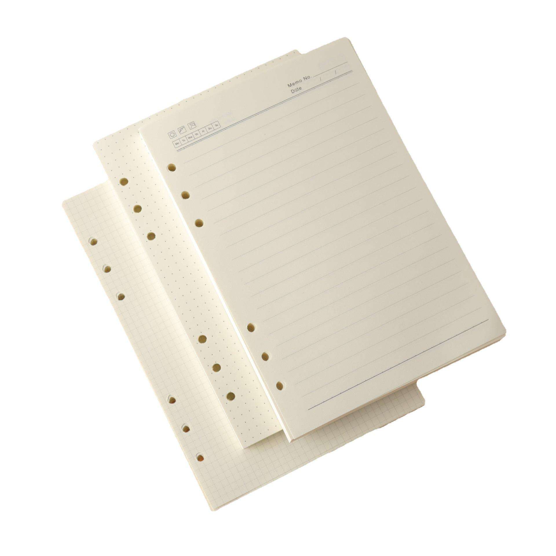 60 sheets A6 6 Hole Binder Refill Loose Leaf Notebook for 6 holes ...