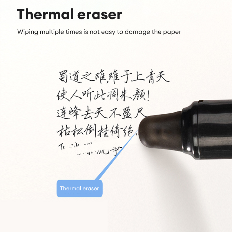 Deli 0.5mm Erasable Gel Pen Blue/Black Ink Magic Pen For Student School ...