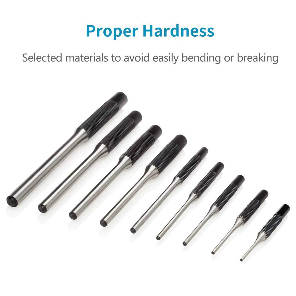 9-Piece Set-Up Punch Round Punch Pieces Roll Pin Punch Set Tool Bolt ...