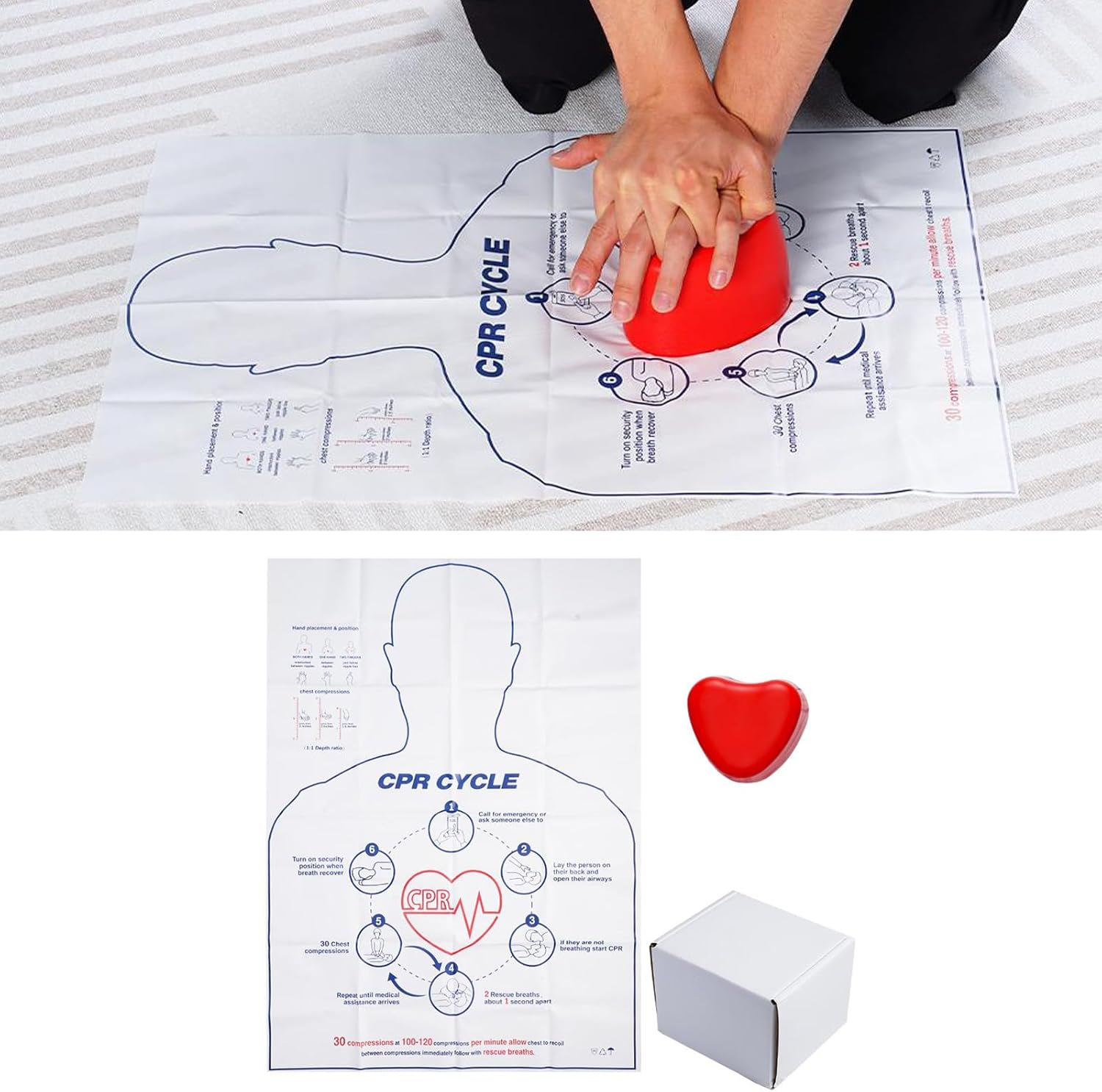 CPR101 CPR Training Complete Set – CPR Trainer with Feedback for First ...