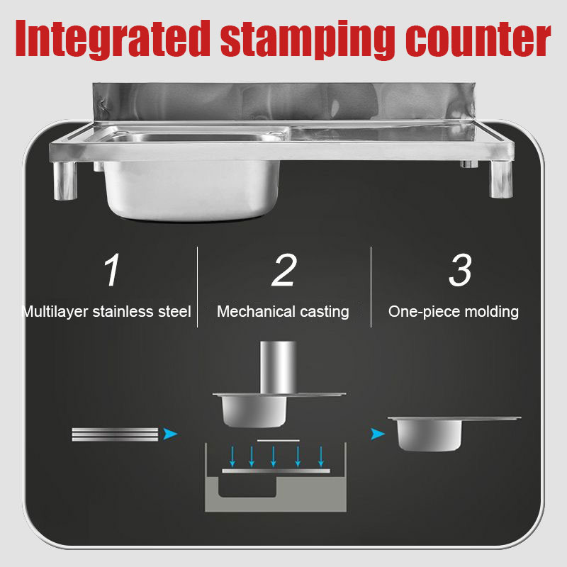 【COD】Lababo Stainless Complete Set Single Tank Wash basin Stainless ...