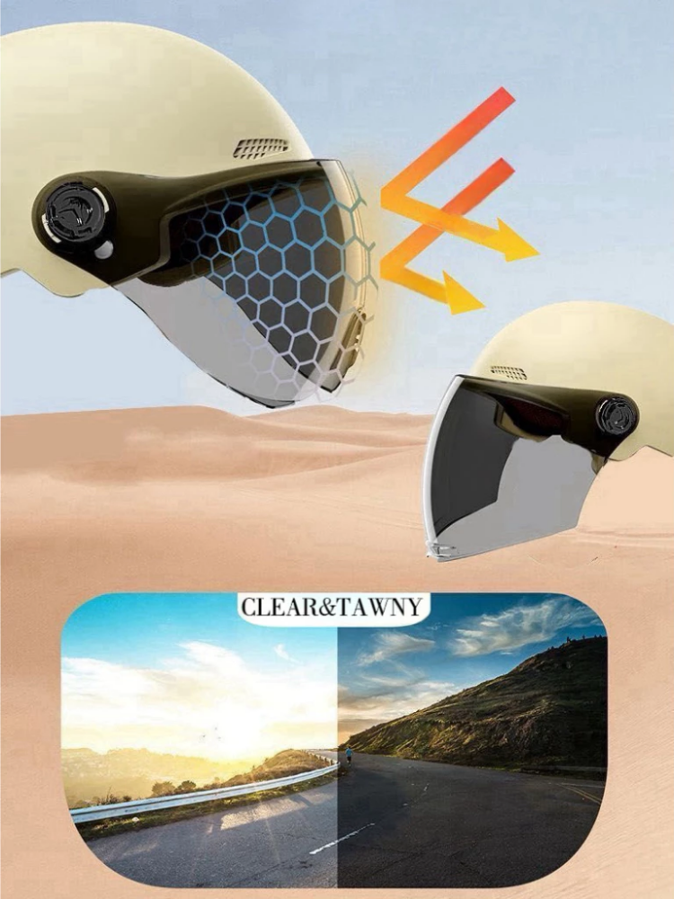 HNJ nutshell helmet motorcycle half face helmet nutshell with visor for ...