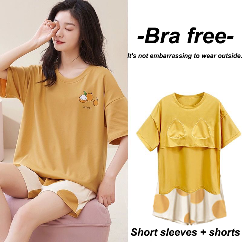 Padded Pajamas Babae Plus Size Pajamas Cute Fashion Pajamas Summer ...