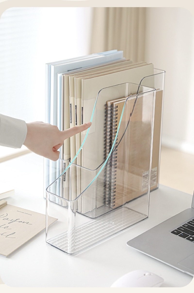 Transparent Book File Storage Desk Organizer - FUMIO Model | Shopee ...