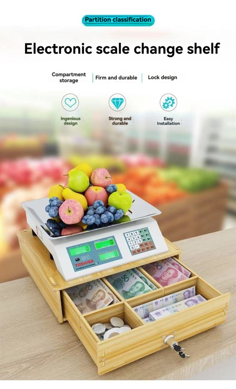 Cashier cash box with lock money organizer box Financial Office Desktop ...