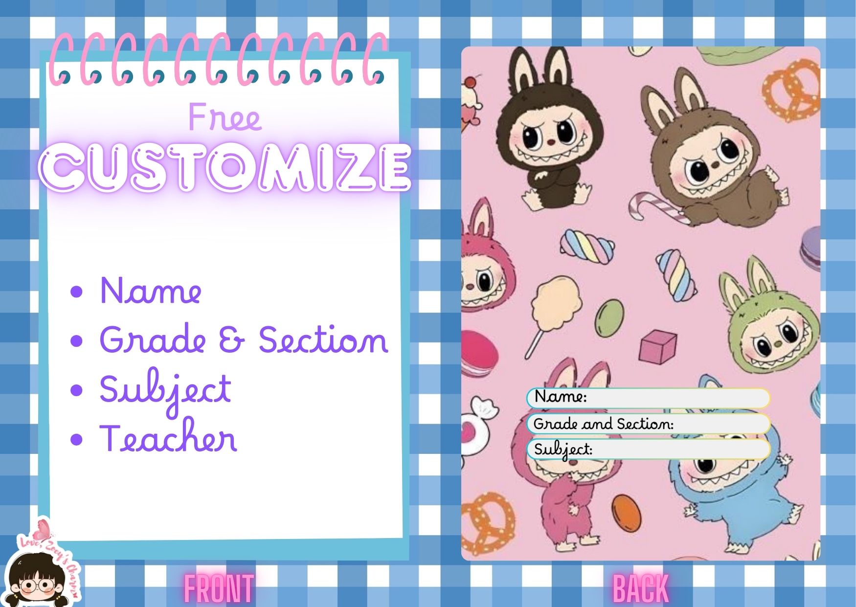 LABUBU STAPLED NOTEBOOK WRITING COMPOSITION | Shopee Philippines