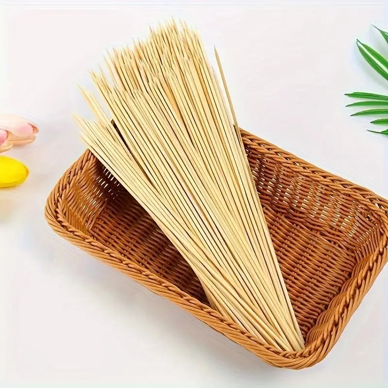 100pcs Bamboo Stick Disposable Barbecue Stick Outdoor Barbecue Party ...