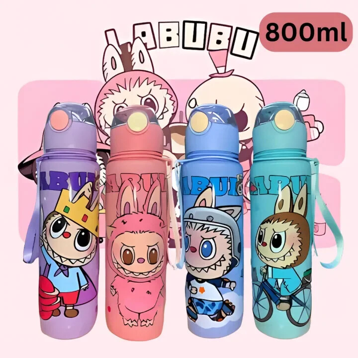 Labubu Design Creative Fancy Labubu Portable 800ml Water Bottle With ...
