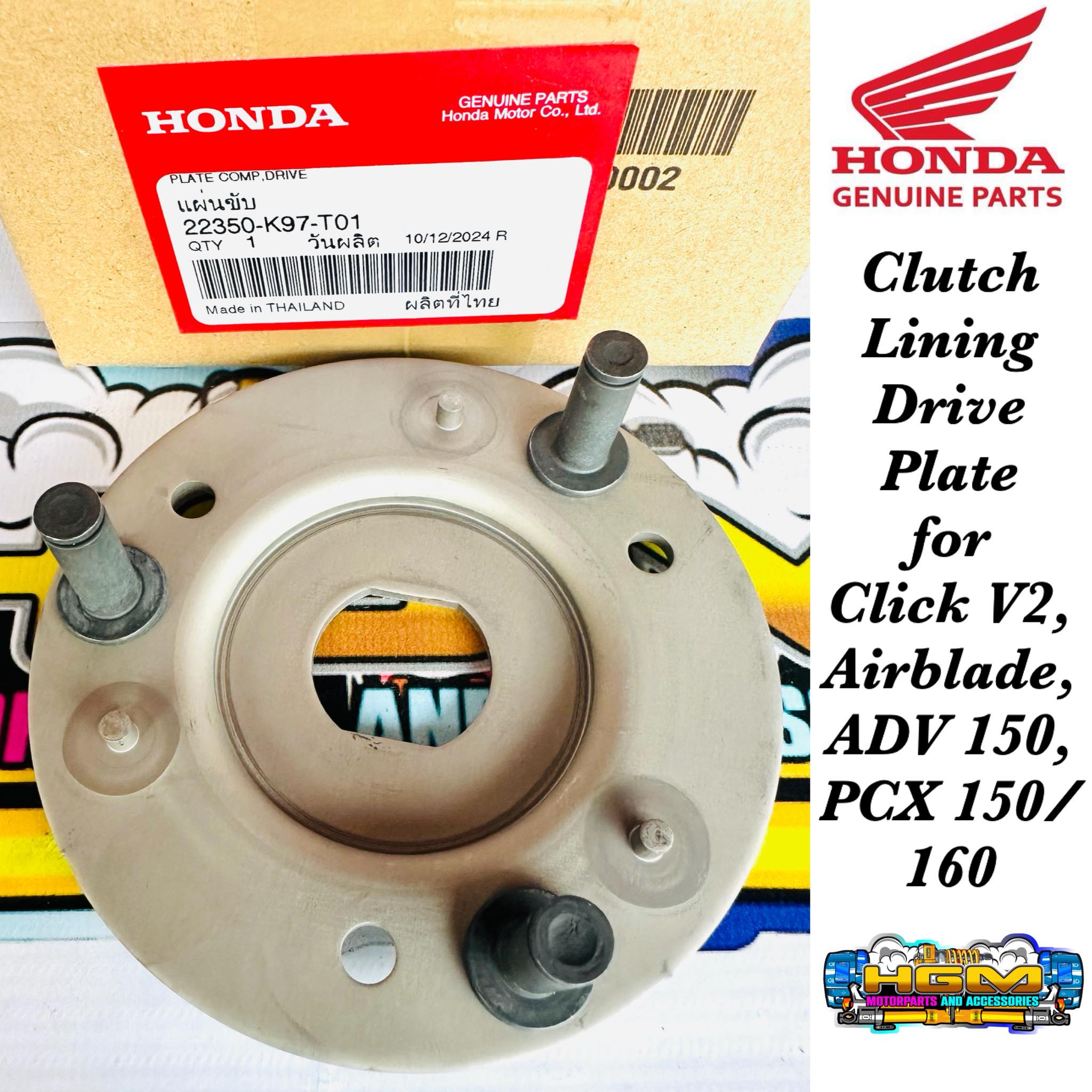 CLUTCH LINING DRIVE PLATE FOR HONDA CLICK V2 | AIRBLADE 150 | ADV 150 ...