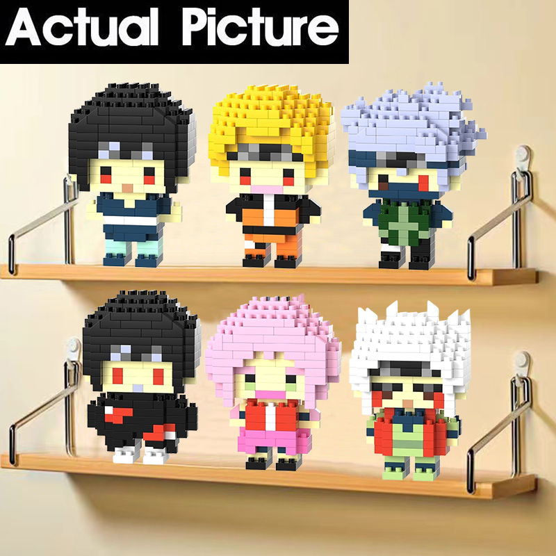 【DUZ】Naruto Building Blocks Anime Characters Cute Kid's Toys Kakashi ...