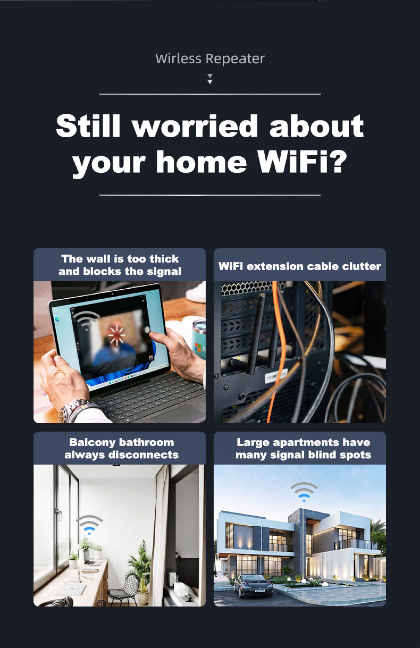 WiFi Extender⚡ WiFi Signal Booster⚡ WiFi Repeater Dual-Band WiFi Extender Long-Range WiFi ...