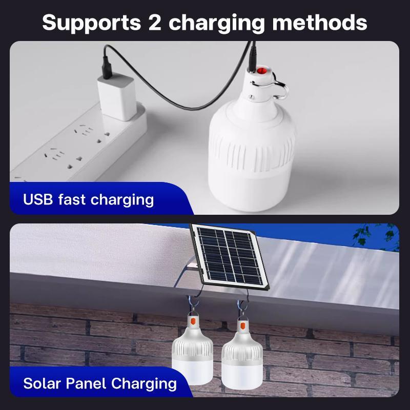 New Emergency Light Bulb outdoor waterproof Solar Light With Panel ...