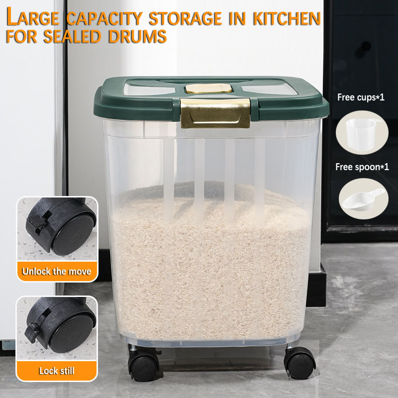 25Kg Rice dispenser rice box storage with cup Food storage container ...