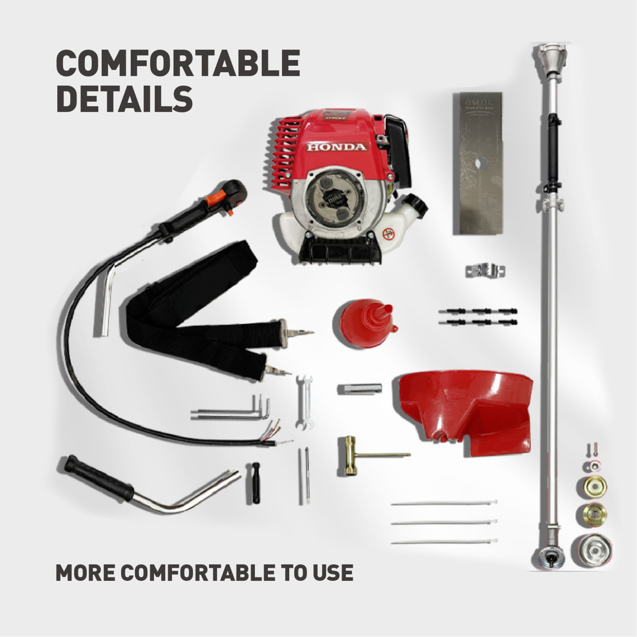 【Ready Stock】HONDA Grass Trimmer 4 Stroke Gasoline Brush cutter 42CC portable GX35-Lawn Mower ...