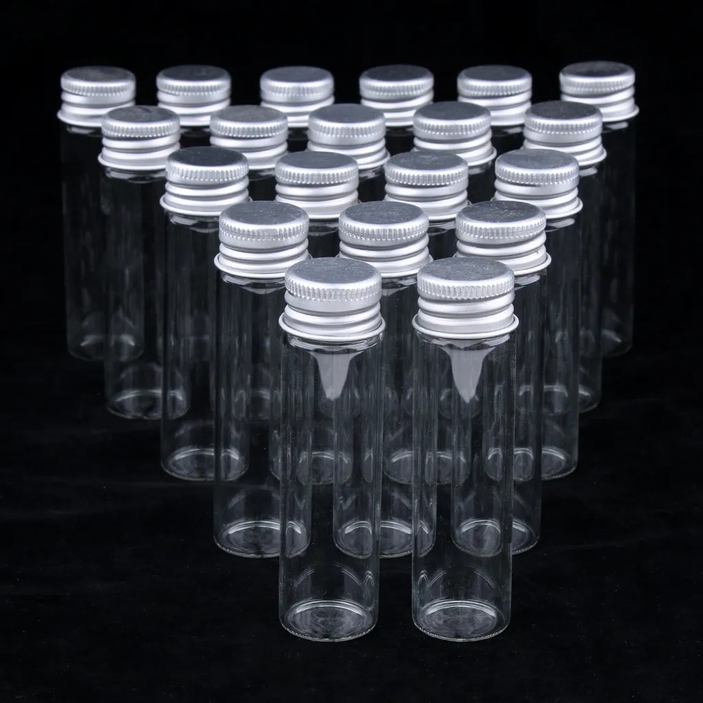 20pcs 50ml Clear Plastic Bottle Liquid Sampling Vials Aluminum Cap Refillable | Shopee Philippines