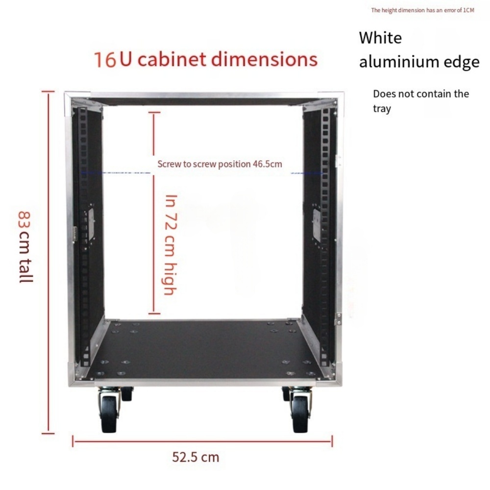 16U Flight Case Power Amplifier Rack Empty Cabinet Touring Case With ...