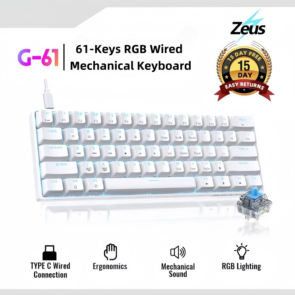 Zeus ( Fate - Knight ) 100% Real Mechanical Gaming Keyboard - Key ...