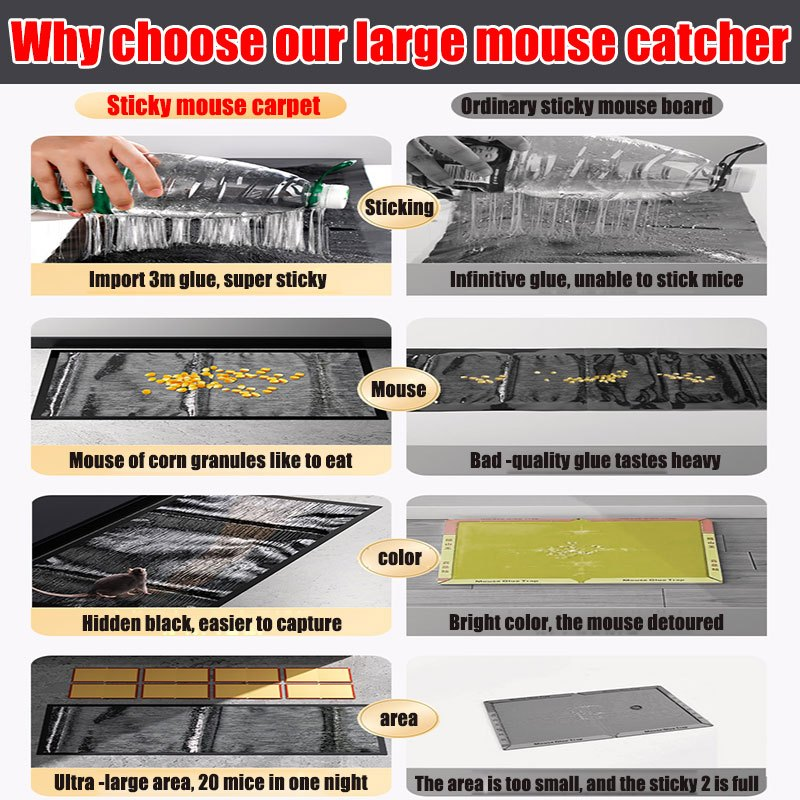 [200X Sticky]Mouse Sticky mouse Boa rd trap High Effective thickened ...