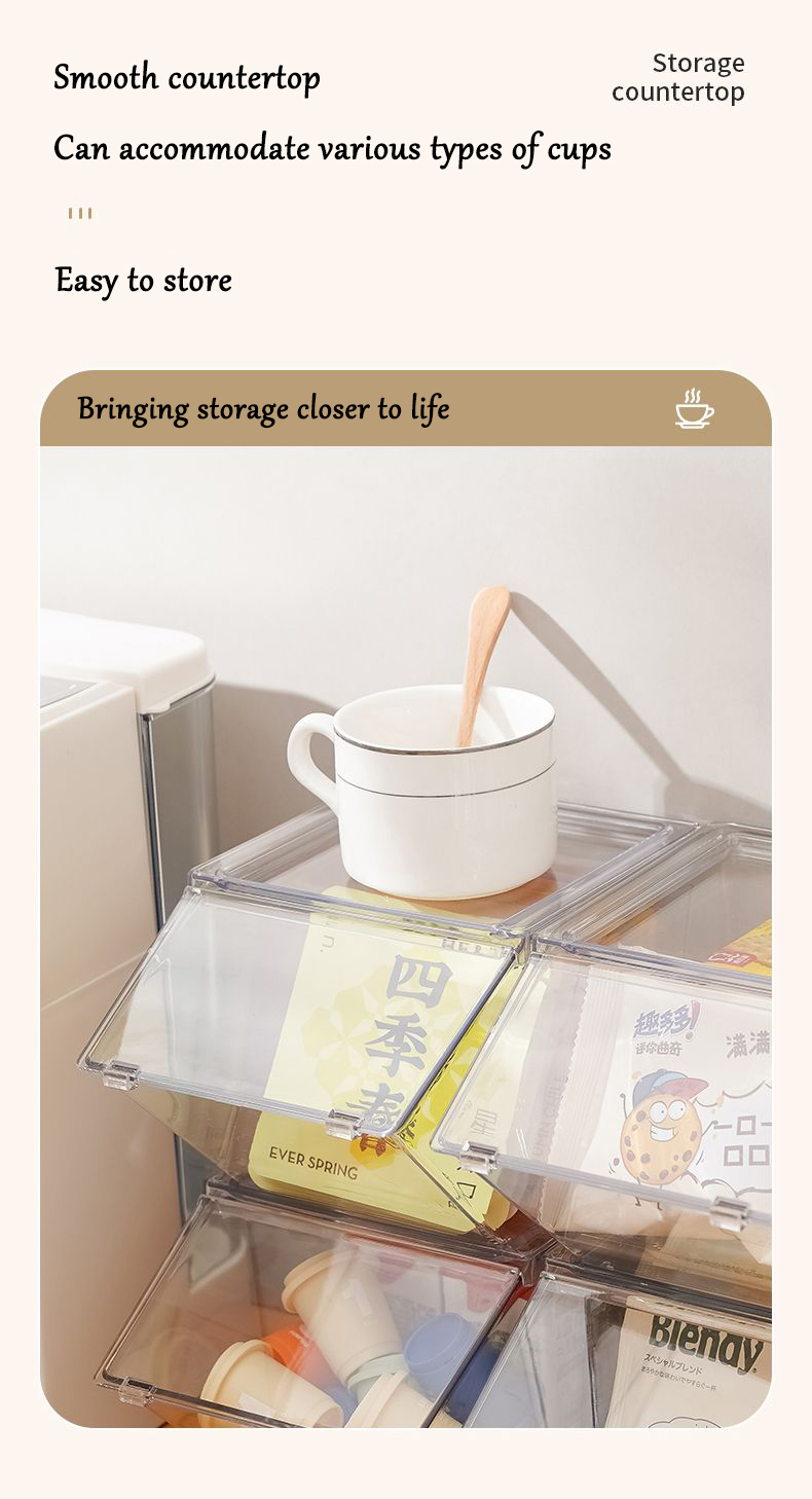 Acrylic candy organizer box coffee tea bag storage box sari sari store ...