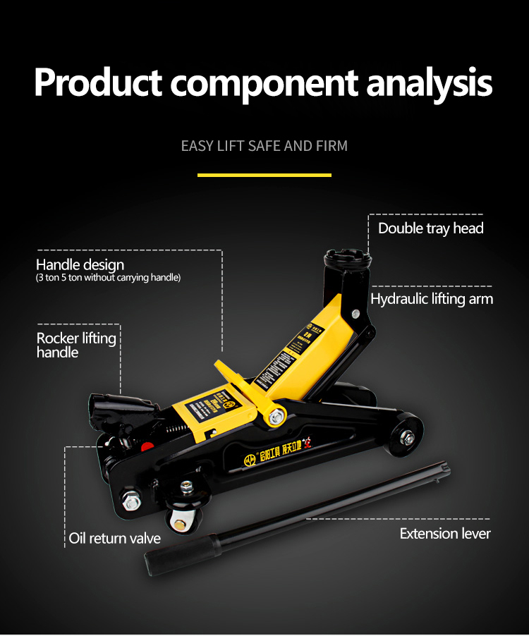 2024 New 2/3Tons Low Profile Hydraulic Floor Jack Car Crocodile Jack ...