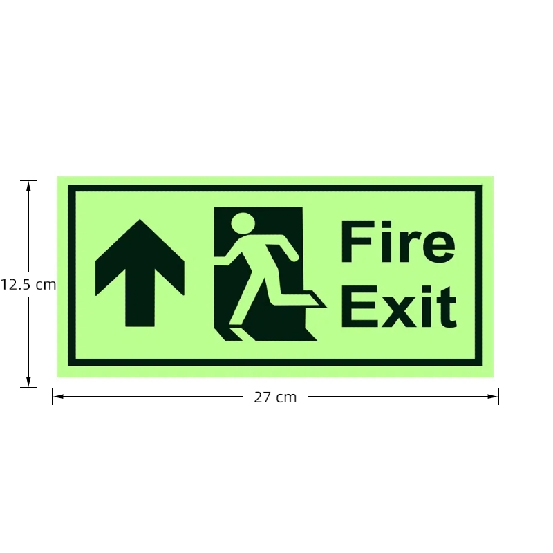 Fire Exit Sign Luminous / Glow in the Dark Cut Out Sticker in Sintra ...