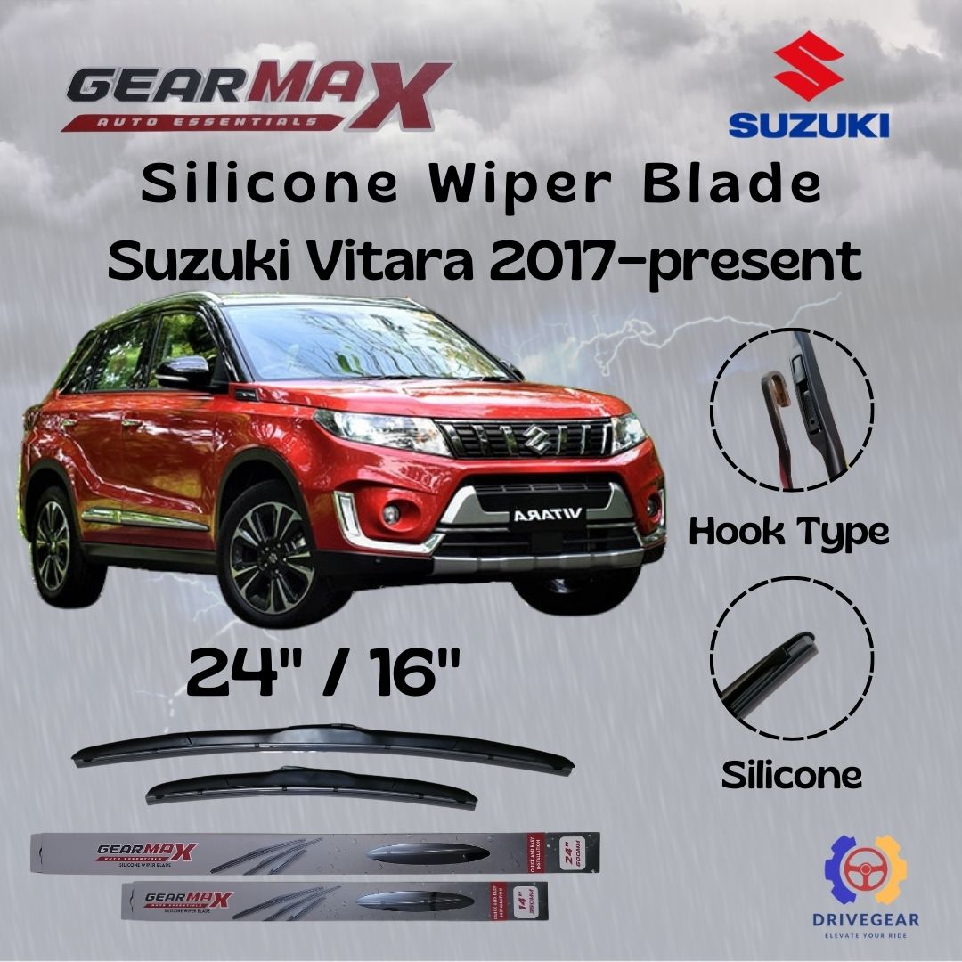 GearMax Silicone Wiper Blade for Suzuki Vitara 2017 - present (24" + 16 ...