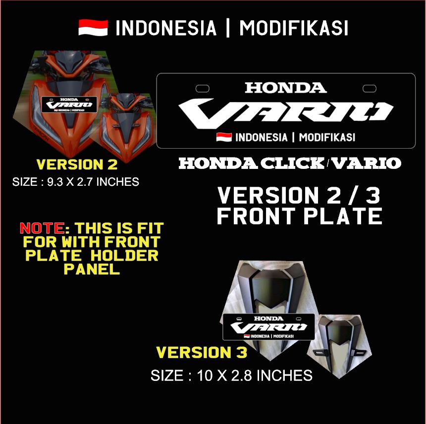 HONDA CLICK / BEAT / VARIO FRONT PLATE MOTORSHOW PLATES FIT FOR CLICK ...