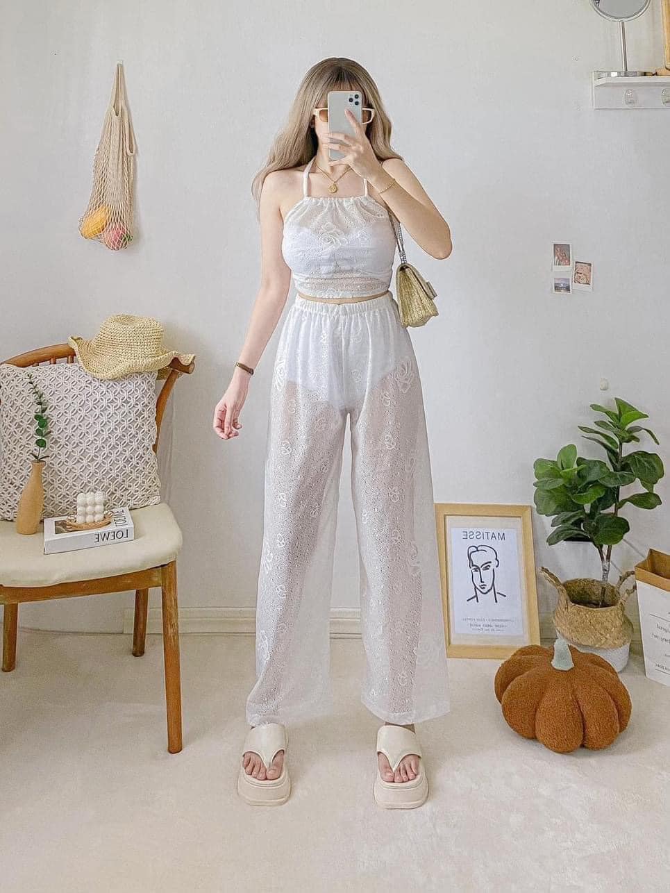 GJ Maxene Lace Terno Summer outfit Terno Cover up Beach outfit Small ...