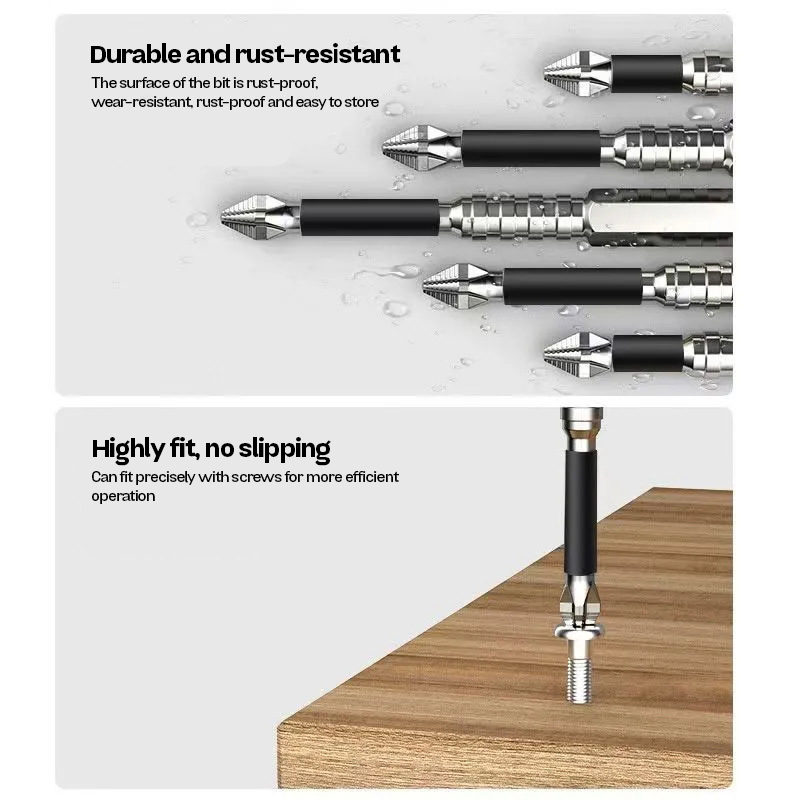 6pcs Magnetic Screwdriver Bits Set Anti-Slip PH2 Standard Phillips ...