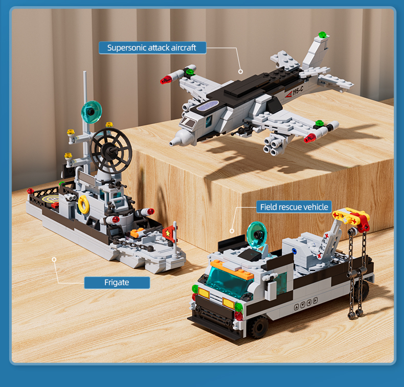 TOYLINX Building Blocks Warship Children Toys Military Warship Navy ...