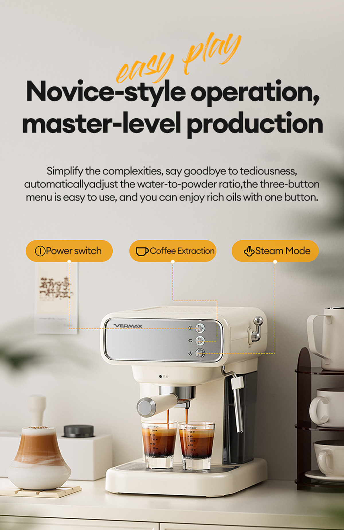 Vermax Smart Fully Automatic Espresso Coffee Maker Machine Expresso ...