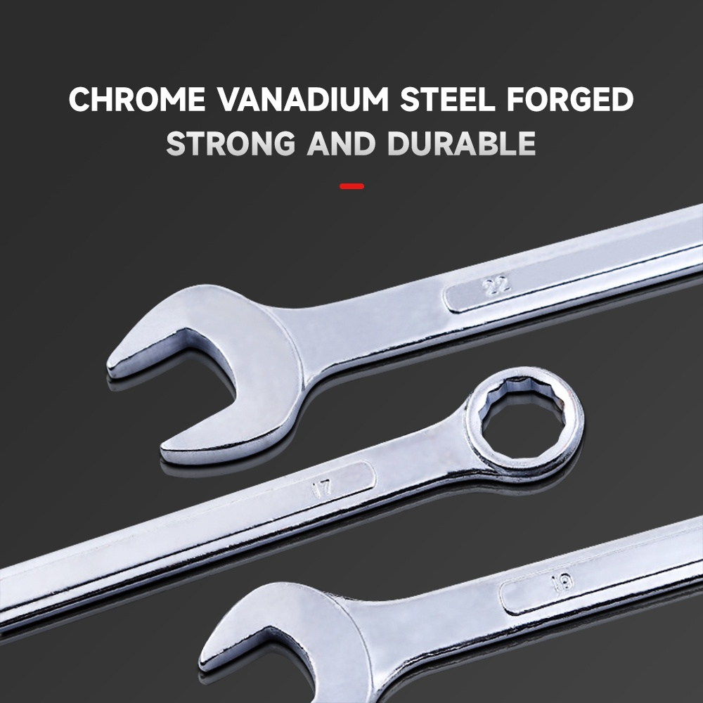16PCS Rachet combination wrench steel chrome vanadium 6-32mm ...