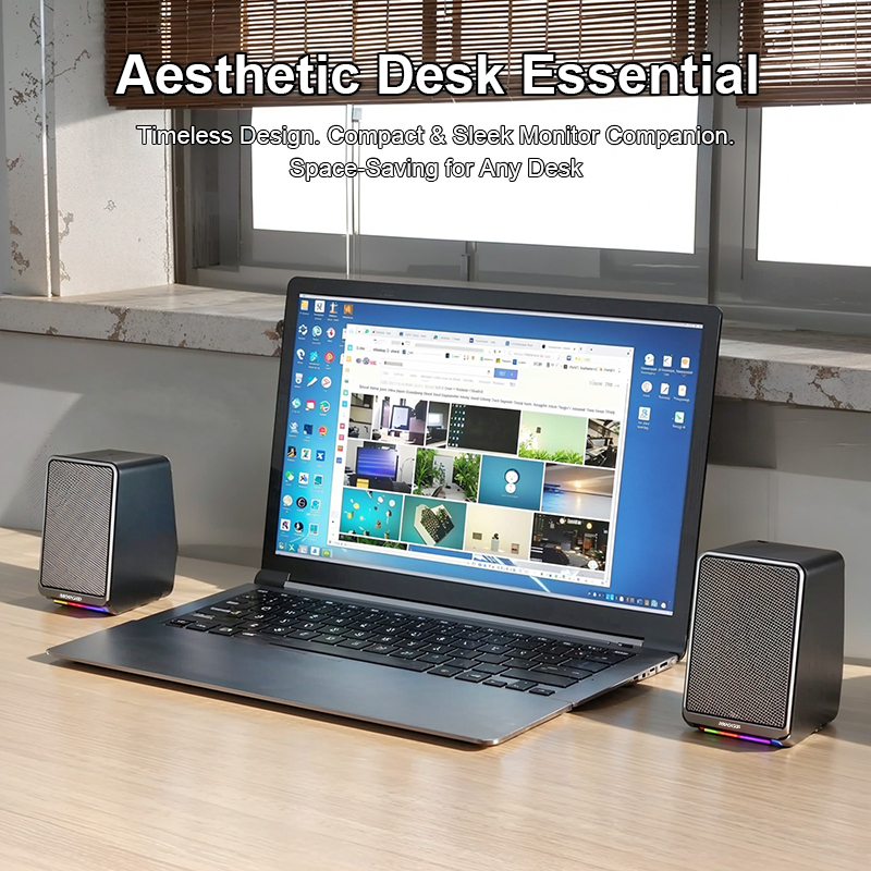 MeeGoo PC RGB Speaker Desktop Surround Stereo Computer Speaker Gaming ...