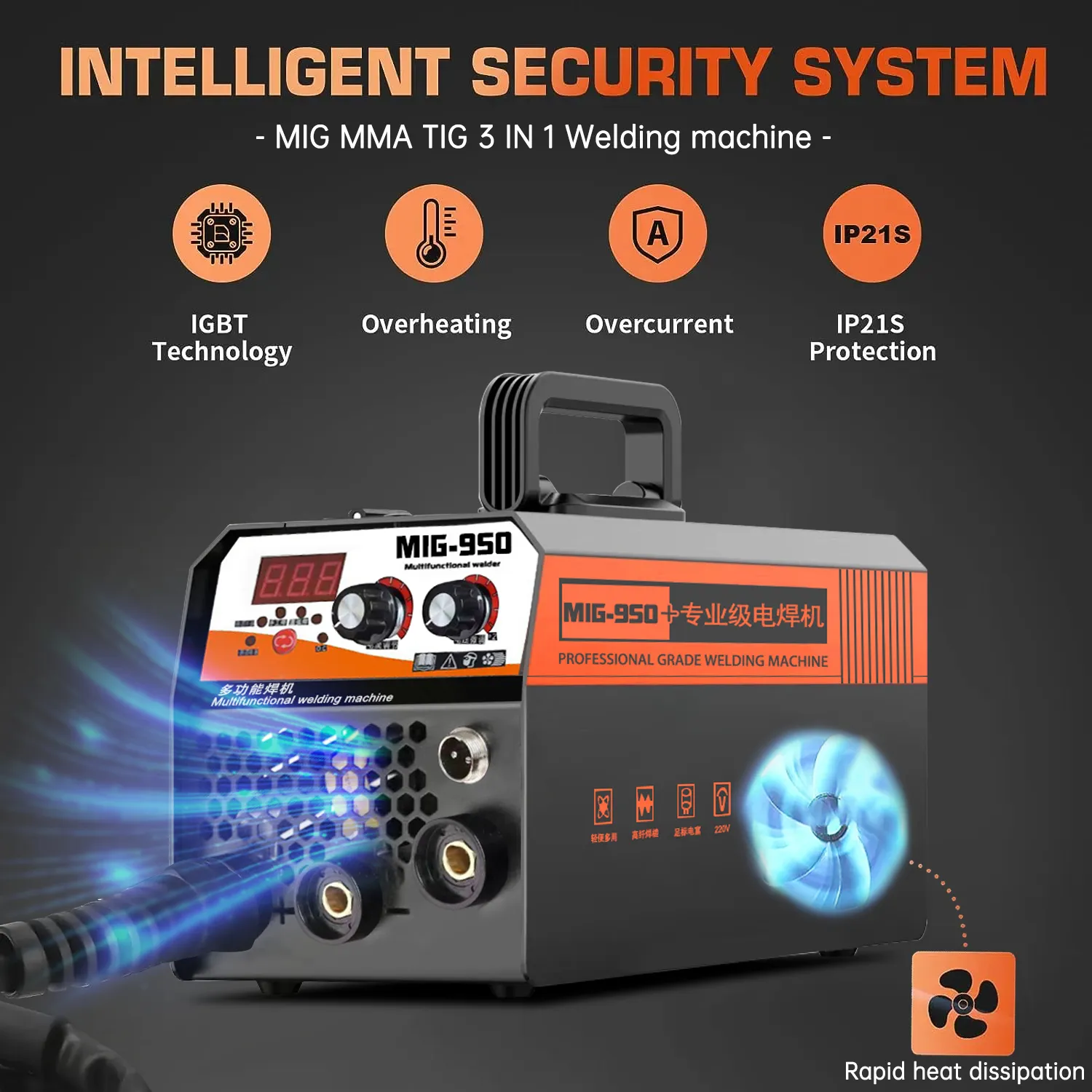 MIG Welding Machine Inverter MIG/TIG/MMA 3IN1 Portable Welder Welding ...
