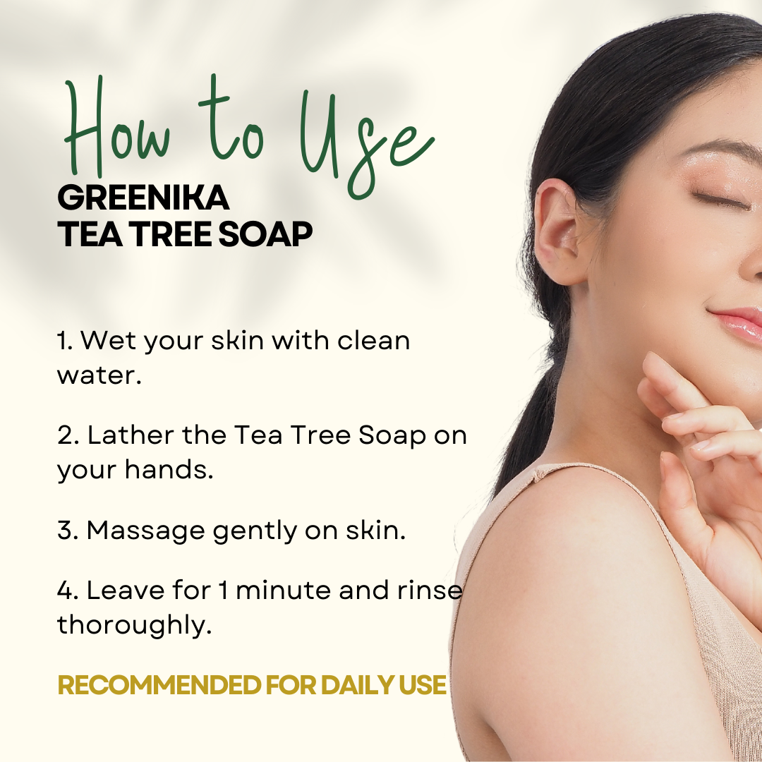 [ BUY 1 TAKE 1 TEA TREE ORGANIC SOAP ] Greenika Tea Tree Soap Anti Acne ...