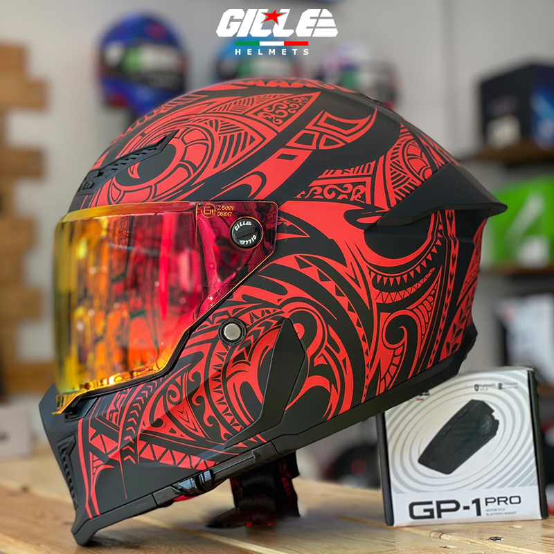 GILLE ASTRAL MAORI Full Face Dual Visor Helmet For Motorcycle Women And ...