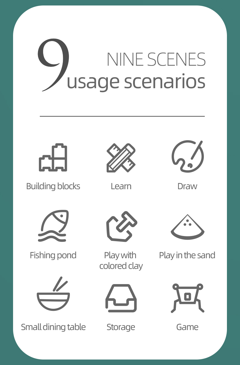 TOYLINX Building Blocks Table and Chair Set Study and Play Set Table ...