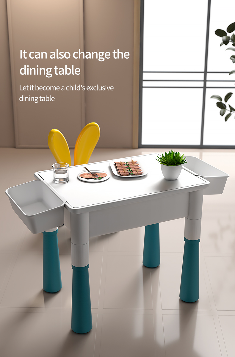 TOYLINX Building Blocks Table and Chair Set Study and Play Set Table ...