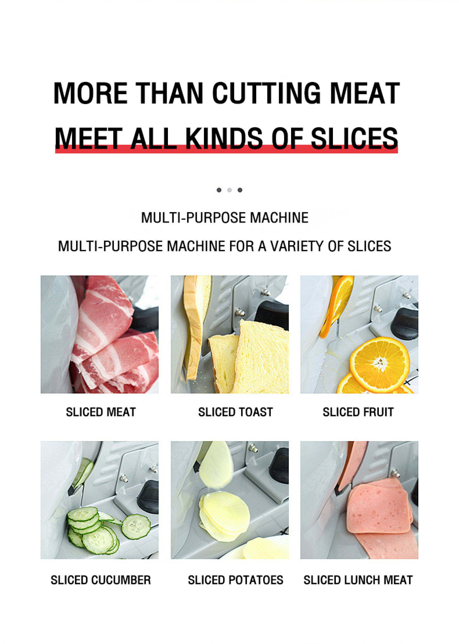 Sotime Stainless Steel Electric Meat Slicer Multifunction Food Cutter ...