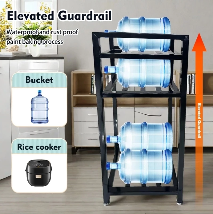 Water Gallon Rack Heavy-Duty Water Tank Stand Multi-Layer Carbon Steel ...