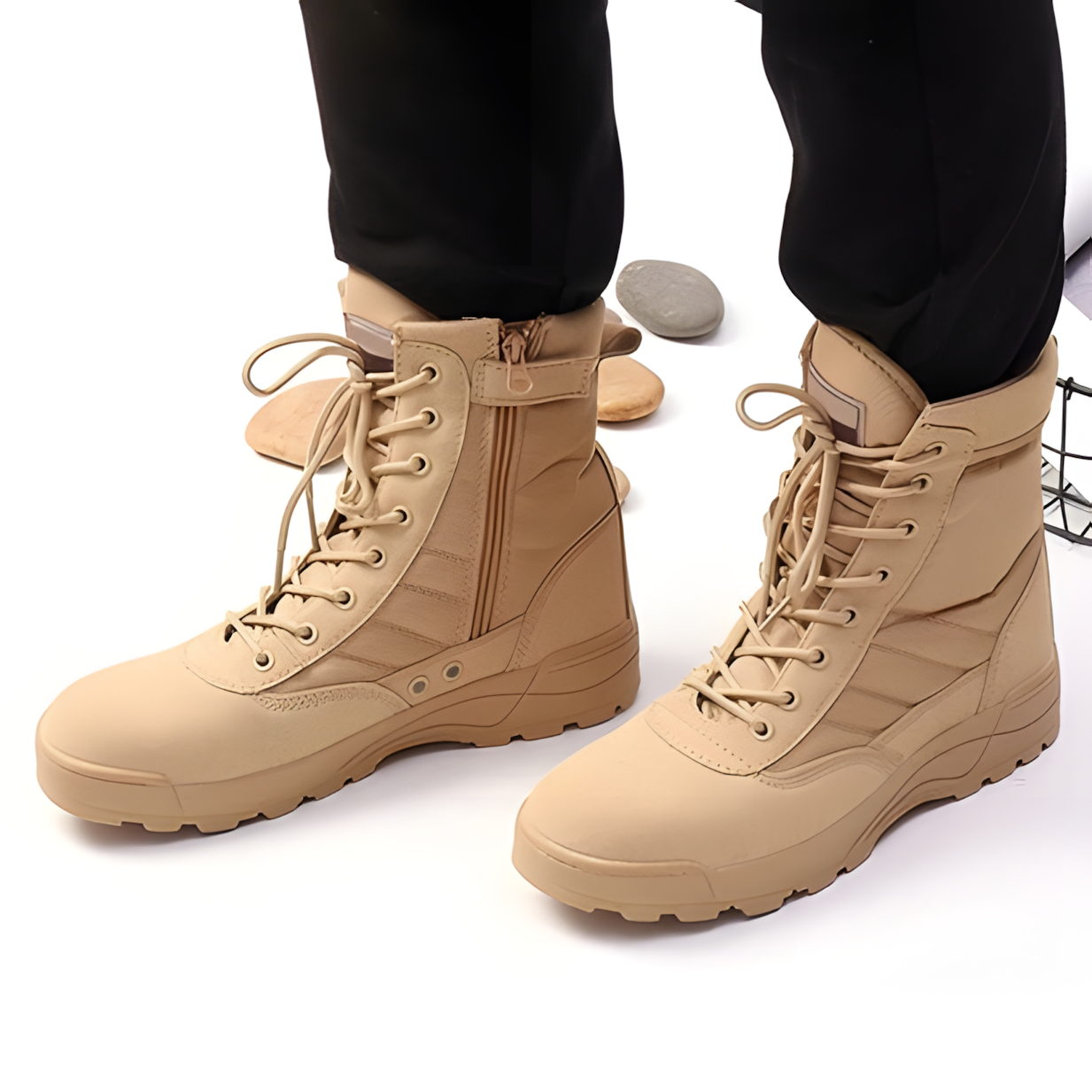 Tactical Boots Outdoor Tactical Shoes Bottom Work Protective Safety Man ...