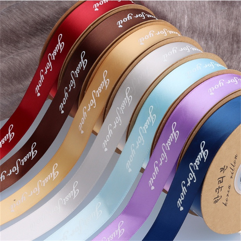 （45Yard/Roll）Letter Ribbon Gift Packaging Ribbon Flower DIY Decoration ...