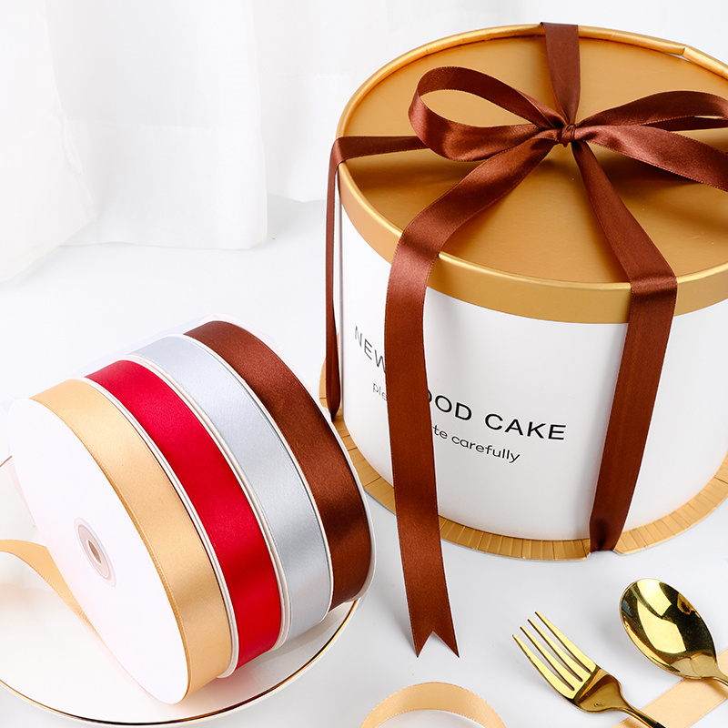22m/2.5Cm Satin Ribbon Double -Sided Ribbon Gift Packing Ribbon Fashion ...