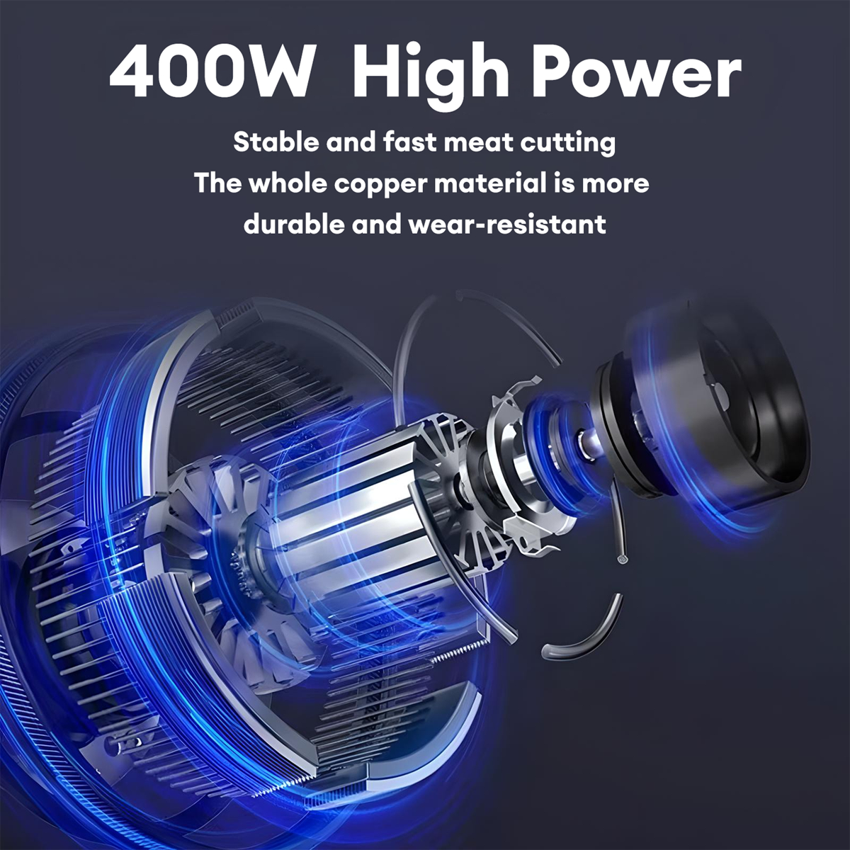 Sonifer Meat Grinder Fast and Slow Dual Gears Electric Food Processor ...