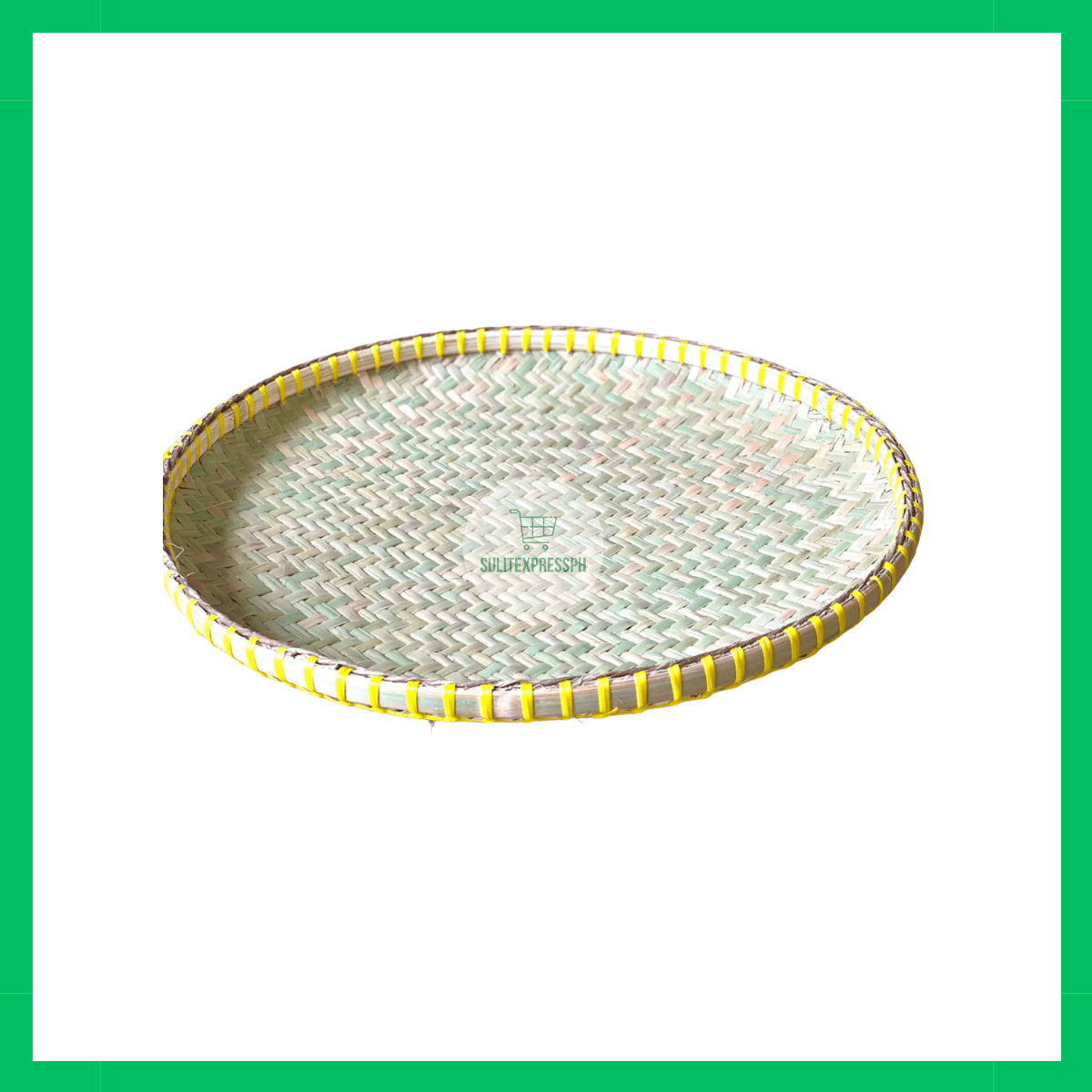 20-Inch Heavy-Duty Native Bilao Tray – Handwoven Round Basket Organiser ...