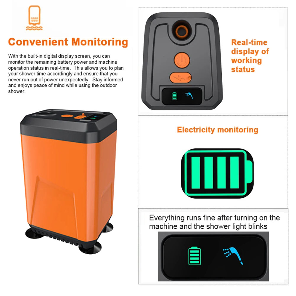 Portable shower outdoor Camping Shower Portable Electric Shower Pump ...