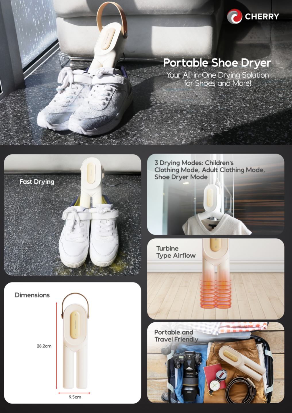 CHERRY Portable Shoe Dryer | Shopee Philippines