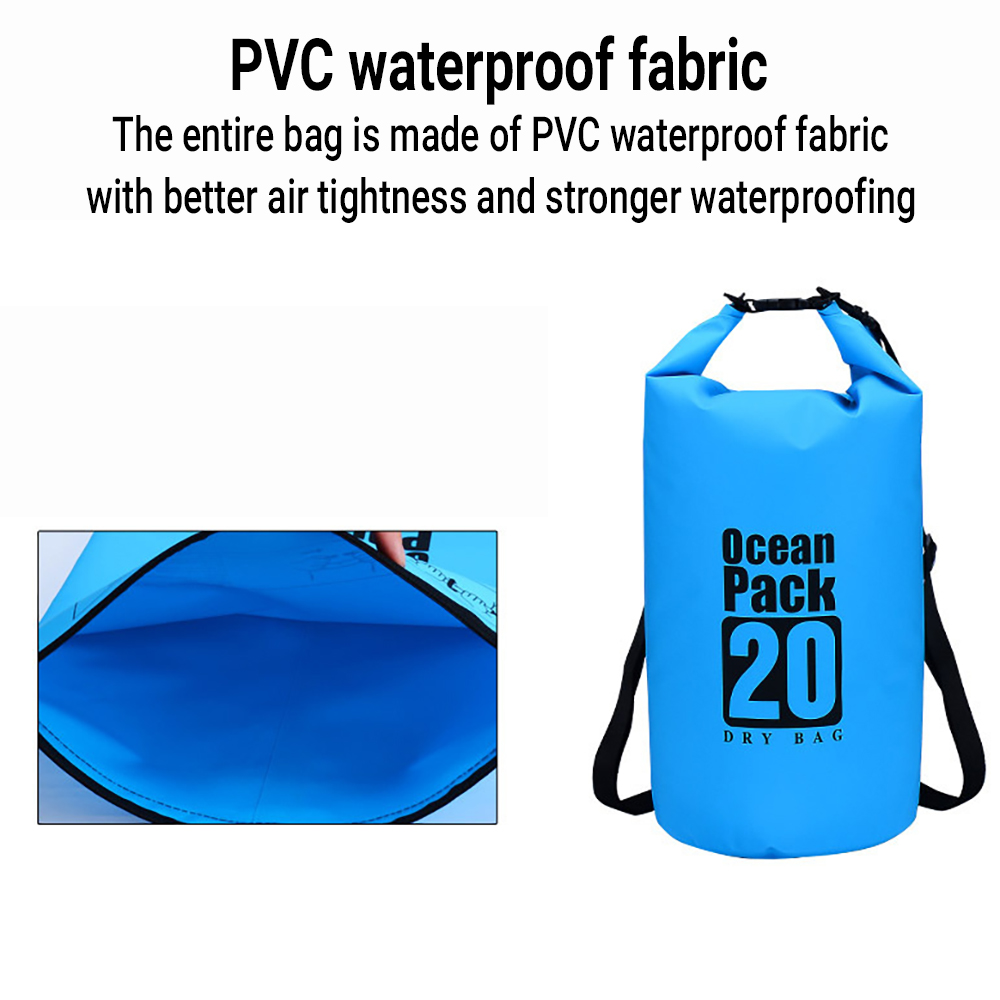 Dry Bag (2L 3L 5L 10L 20L 30L) Ocean Pack Waterproof Dry Bag Roll Top Bucket Bag for Kayaking ...