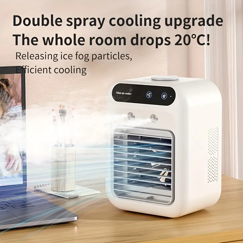500ML USB Desk Fan Air Cooler, Mini Personal Cooling Device with ...